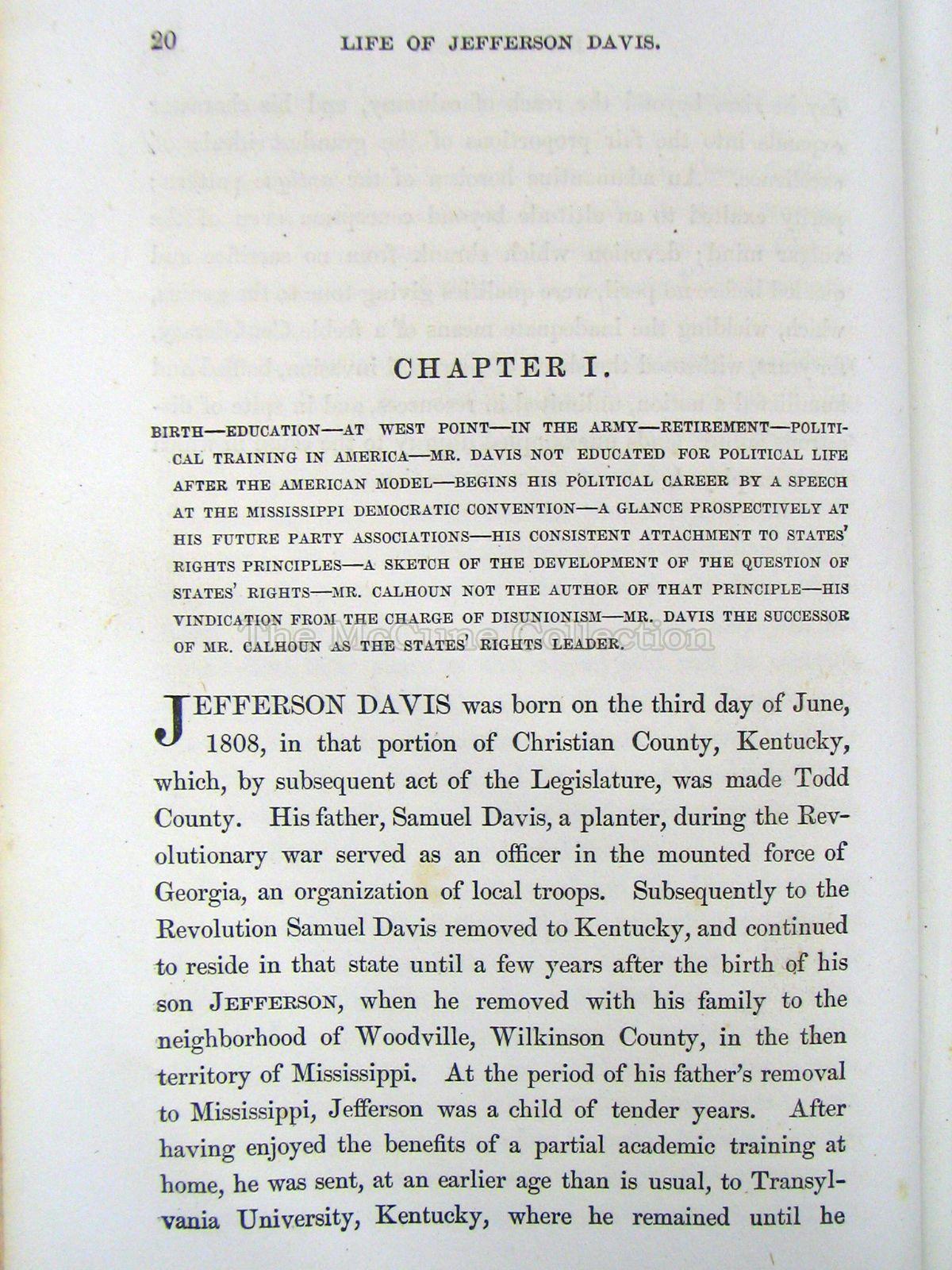The Life of Jefferson Davis • The McCune Collection